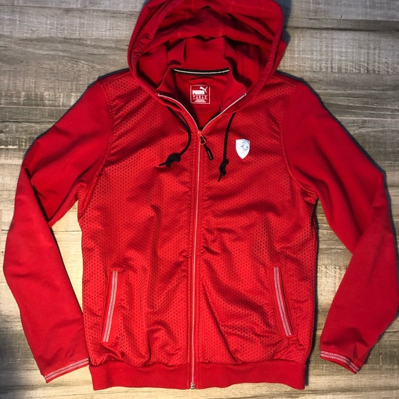 Puma | Tops | Puma Red Ferrari Jacket | Poshmark